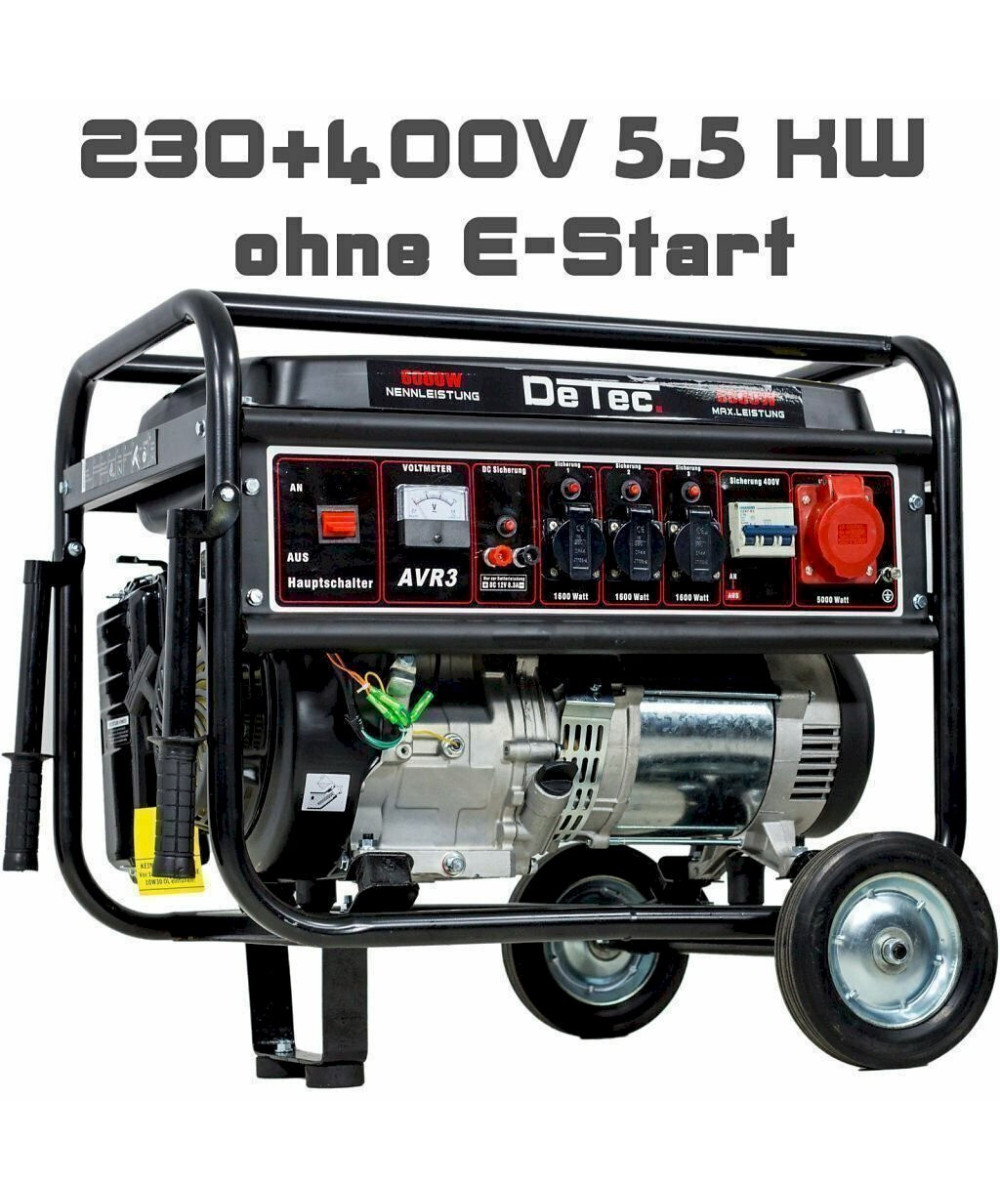 Detec Benzin Stromerzeuger Stromaggregat Generator Notstromaggregat ...